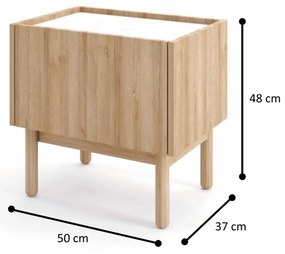 Noční stolek BOHO S50 - dub riviera