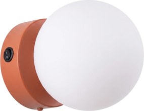 Sollux Lighting Nástěnné svítidlo YOLI 1 okrově červené s vypínačem