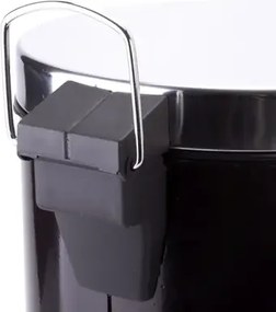 MSV UNIS černá / Odpadkový koš / 12 l / nerez víko