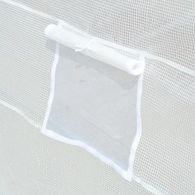 Outsunny náhradní fólie náhradní kryt 600 x 300 x 200 cm s předními dveřmi, 12 oken skleníková fólie odolná proti roztržení, zahradní fólie pro sklen…