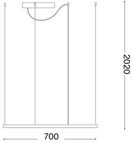 Ideal Lux - LED Lustr na lanku ORACLE SLIM LED/44W/230V 3000K 70x70 cm černá