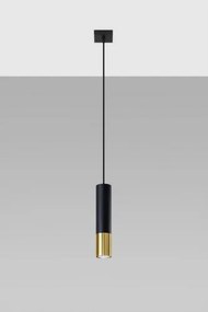 Lustr SOLLUX Loopez 1 GU10 1x40W bez zdroje SL.0952 černá/zlatá