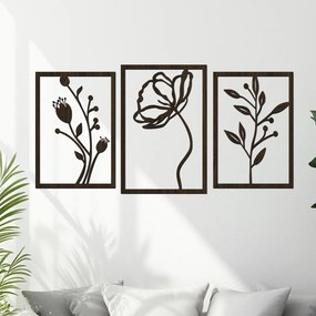 dřevo života Dřevěný obraz Letní květiny Zvolte rozměr (cm): 120x60, Zvolte barvu dekoru: Wenge