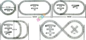 LEAN Toys Obrovská železnice FENFA 5 – Lokomotiva, vagony, výhybky