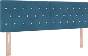 Postel s boxspringem s matrací Tmavě modrá 160 x 200 cm samet 3339120