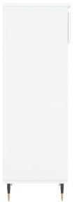 Botník bílý s vysokým leskem 40 x 36 x 105 cm kompozitní dřevo - Default Title