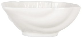 Bílá porcelánová miska ve tvaru mušle – 12x10x4 cm