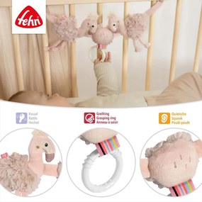 BABY FEHN Řetěz na kočárek plameňák, Pink Baby Fehn