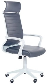 Kancelářská židle z umělé kůže šedá LEADER Beliani