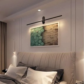 Toolight - LED nástěnná koupelnová lampa nad zrcadlo 92cm 12W 640lm APP372-1W, černá, OSW-09754