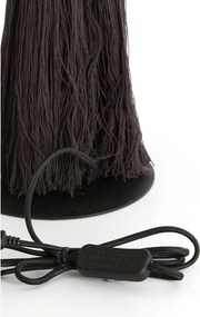 Tmavě hnědá stolní lampa s textilním stínidlem (výška 58 cm) Espino – Light &amp; Living