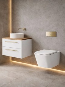 UPTrend Závěsný WC komplet bez příruby GRAVIS TR2216 včetně Soft-Close sedátka, bílá lesk