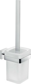 Sapho Gedy Elba - WC štětka závěsná, mléčné sklo, chrom A033313