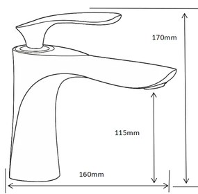 Mexen Lily - umyvadlová baterie, Bílá, 73600-25