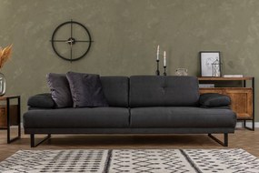 Designová 3-místná sedačka Vatusia 239 cm antracitová