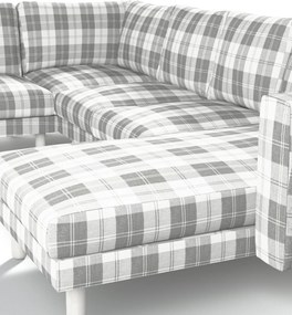 Potah na pohovku IKEA Norsborg rohová, 5-místná se šezlongem barva šedá látka pletený vzor, vzorované