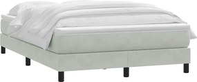 Box spring postel s matrací světle šedá 160x210 cm samet 3315927