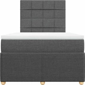 Box spring postel s matrací tmavě šedá 120x200 cm textil 3292024