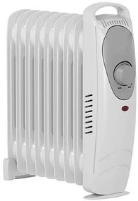 German Mini olejový radiátor / 1000 W / do 10 m² / 9 žeber / IP20 / 1,2 m / bílá