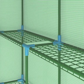 Skleník S Policemi Ocel 143 X 143 X 195 Cm