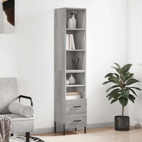 vidaXL Skříň highboard 34,5 x 34 x 180 cm kompozitní dřevo [3189777] Barva: šedá sonoma