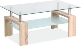 Casarredo - Komfort nábytek Konferenční stolek LISA BASIC II, dub sonoma/sklo