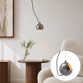 Designové závěsné svítidlo tmavý chrom pro 1-fázový kolejnicový systém - Slimline Sara