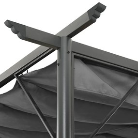 vidaXL Marketos Pergola se zatahovací střechou antracitová 3x3 m ocel 180 g/m²
