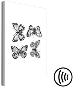 Obraz Čtyři motýli (1 panel) na výšku