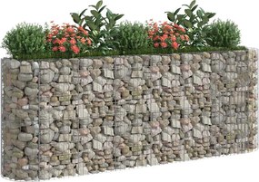 Gabionový vyvýšený záhon pozinkované železo 260 x 50 x 100 cm 152034