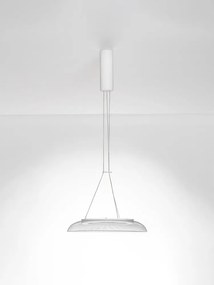 Matně bílé hliníkové LED závěsné svítidlo se stínidlem z akrylového skla ø 40 cm Mantle – Nova Luce