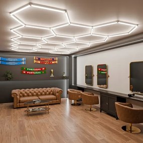 LED Stm stropní svítidlo HEXAGON LED/570W/85-265V 5000K CRI 90 IP54 bílá