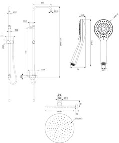 OMNIRES SYSYOSEMITELUXCR - Sprchová sada YOSEMITE lesklý chrom