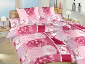 Bavlněné povlečení Pampelišky 3D vínové 140x200, 70x90 cm