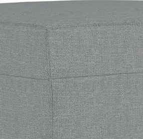 3dílná sedací souprava s poduškami světle šedá textil 3201576