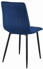 Sametová židle Sofia modrá