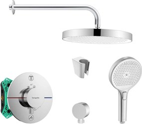SANITINO - Sprchový set s termostatem a tělesem pod omítku Hansgrohe, příslušenství kielle, chrom SANI21HKK022