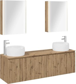 Sada koupelnových skříněk 5 ks Dub artisan Kompozitní dřevo 3406534