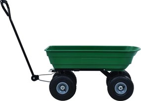 Zahradní sklápěcí ruční vozík 300 kg 75 l zelený 145507