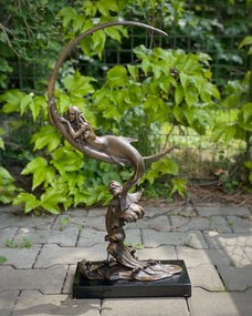 Bronzová socha soška Mořská panna