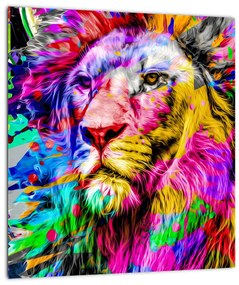 Obraz - 3D obraz lva (30x30 cm)