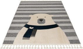 Obsession, Dětský kusový koberec My Fano 398 Bear, 160x230, šedá, dětský pokoj
