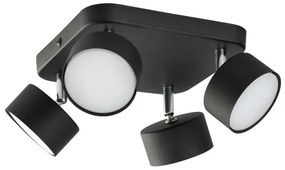 TK LIGHTING Bodový lustr - CLARK 3405, 230V/10W/4xGX53, černá/chrom