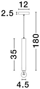 Nova Luce Závěsné svítidlo NORWAY zlatý hliník, v.35cm, E27 1x12W