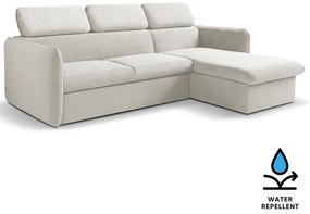 Malá sedací souprava SLIM | 235x179 cm | PRAVÁ | 02 šedobílá | rozkládací + úložný prostor