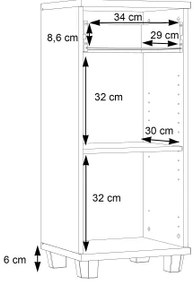Koupelnová skříňka VENOM antracit/hnědá