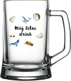 Personalizovaná pivní sklenice s letním mixem