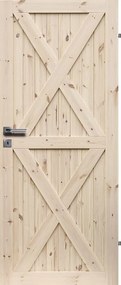 Loft Interiérové dveře 70 P, 746 × 1985 mm, masivní dřevo, pravé, borovice, plné