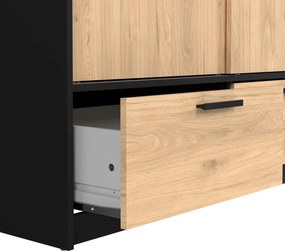 FALCO Skříň Lincoln 324 černý mat/jackson hickory