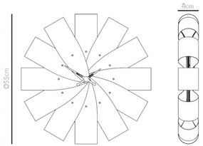 Designové nástěnné hodiny Nomon Ciclo CIMG mix 55cm